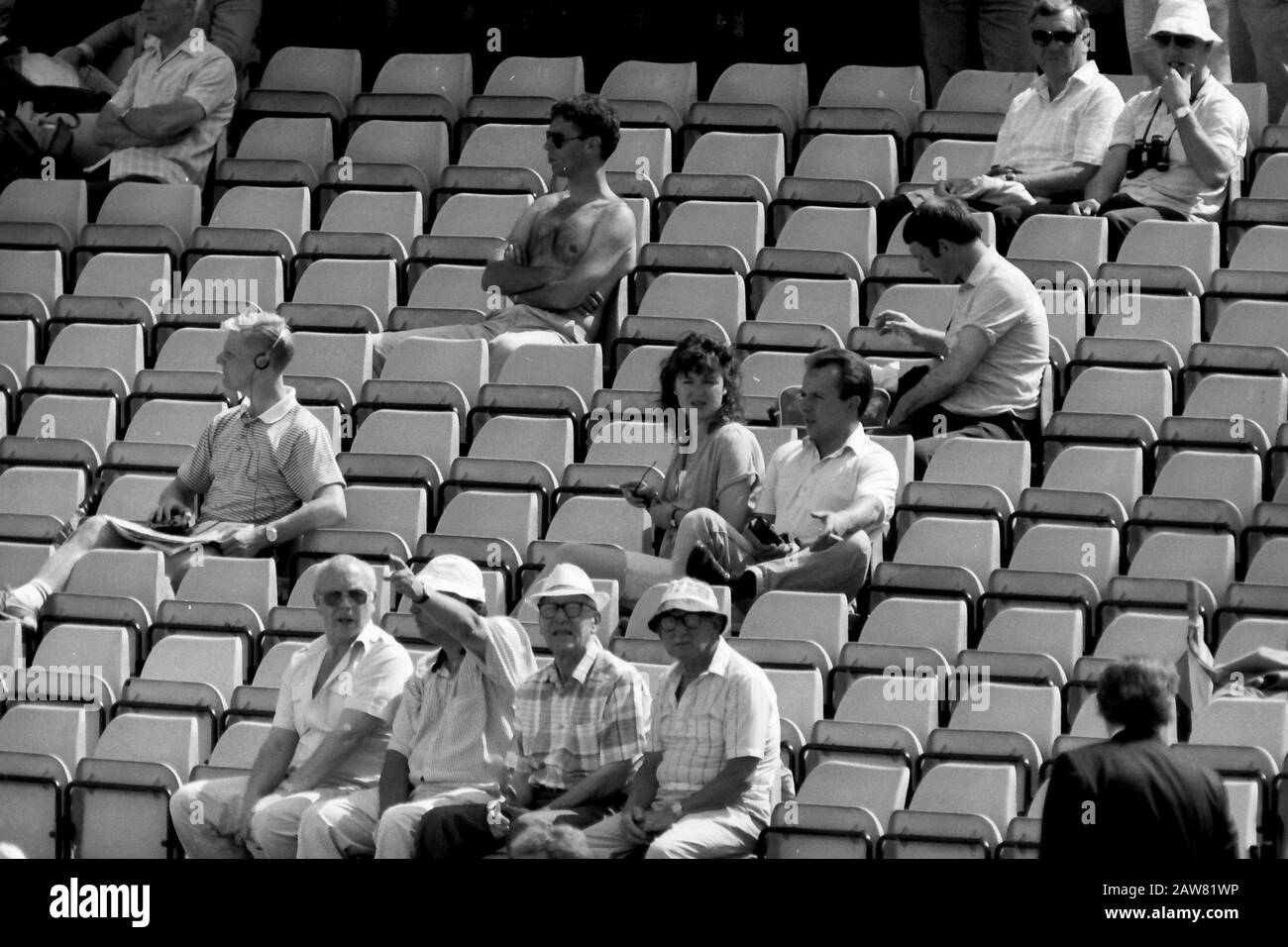 Cricket with crowd Black and White Stock Photos & Images - Alamy