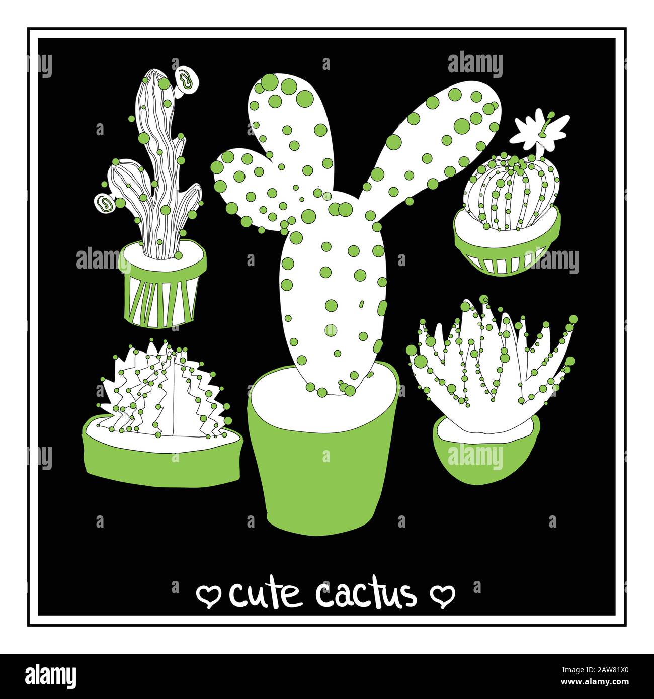 Cactus vector illustrations Stock Vector Image & Art - Alamy