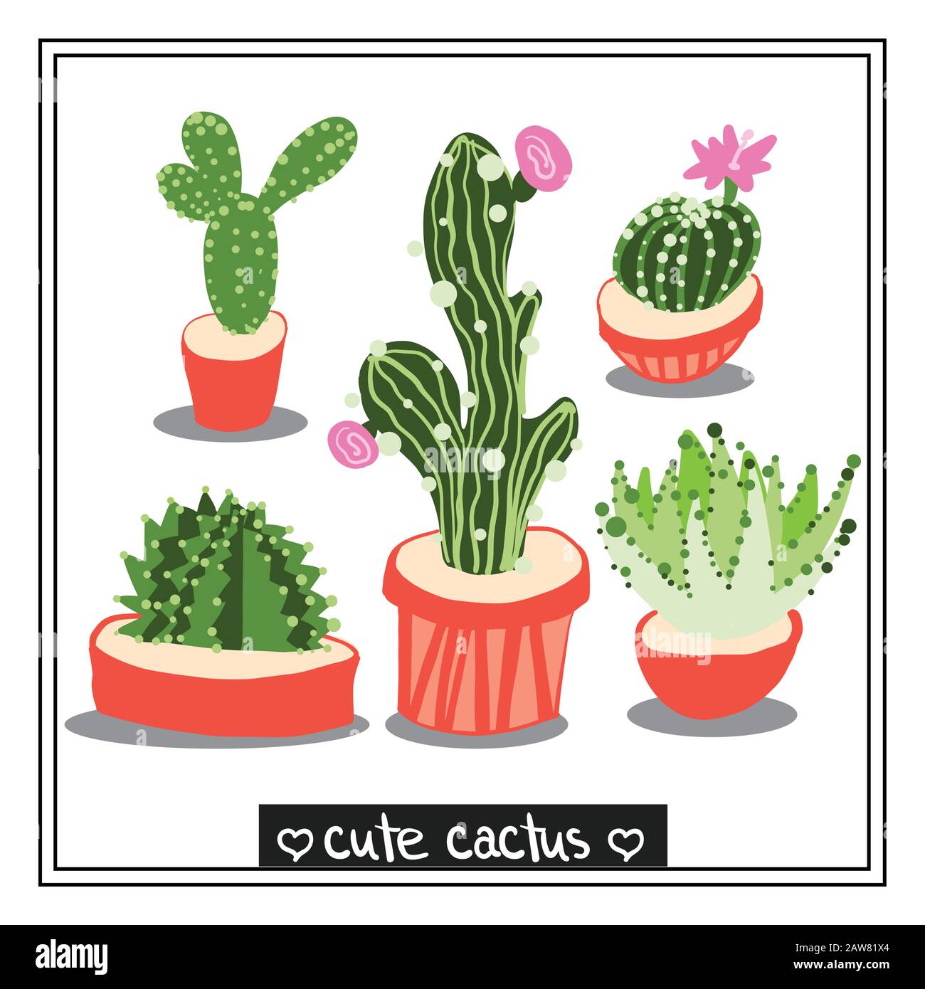Cactus vector illustrations Stock Vector Image & Art - Alamy