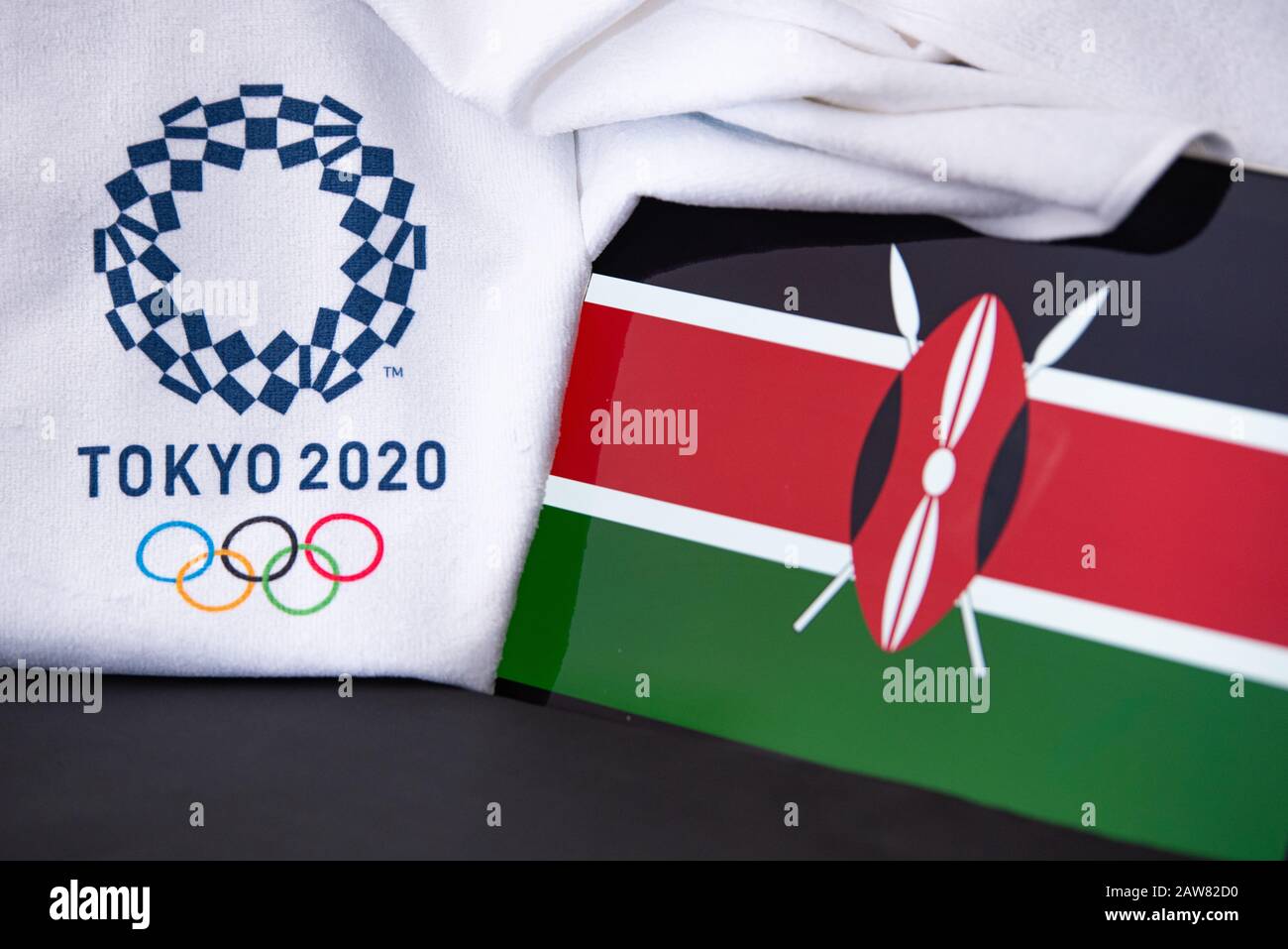 TOKYO, JAPAN, FEBRUARY. 8. 2020: Kenya at summer olympic game in Tokyo ...