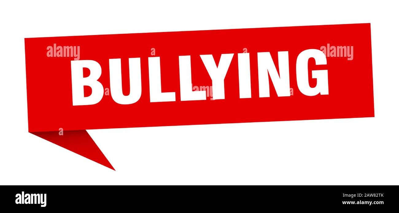 bullying speech bubble. bullying ribbon sign. bullying banner Stock ...