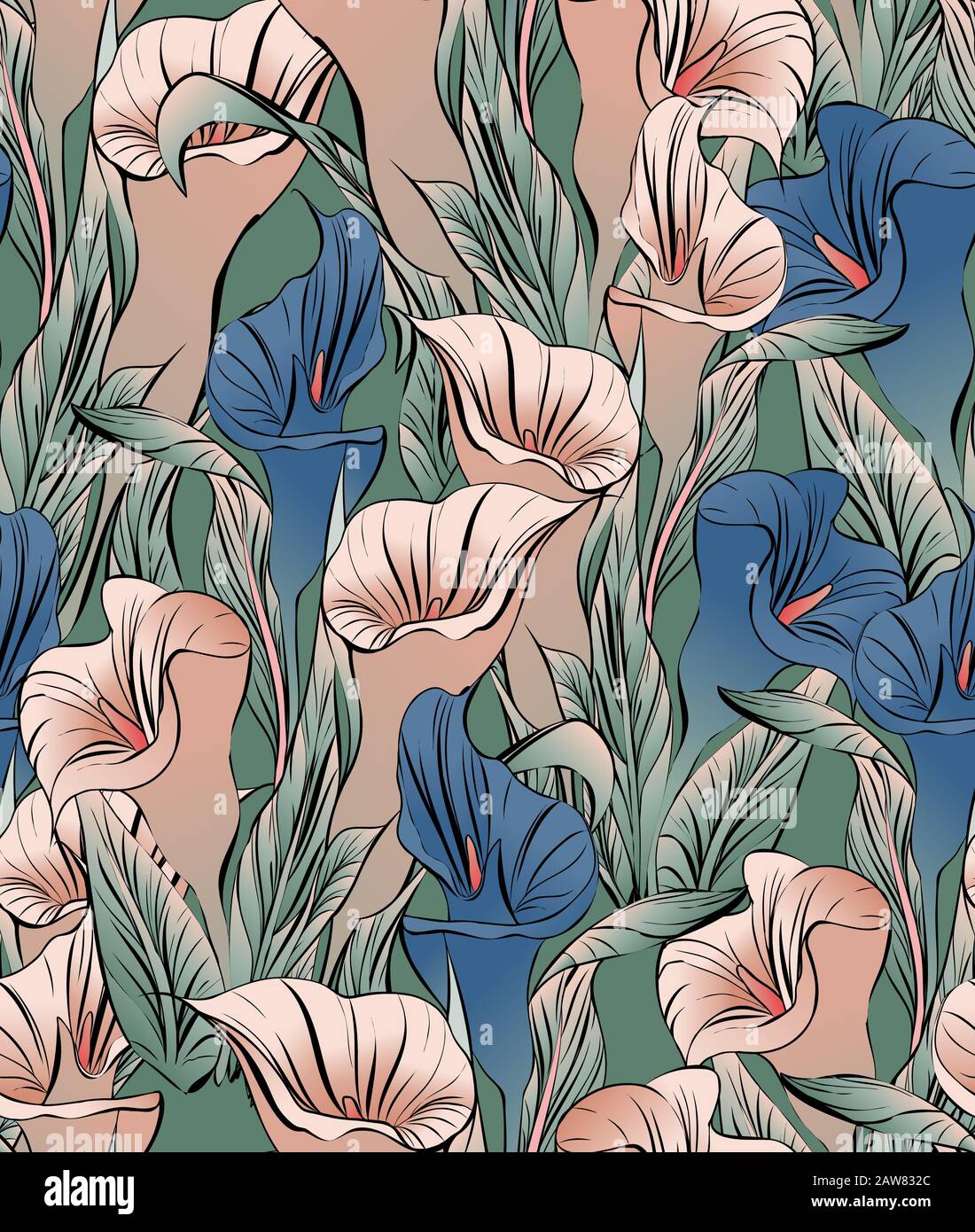 Calla lily purple Stock Vector Images - Alamy