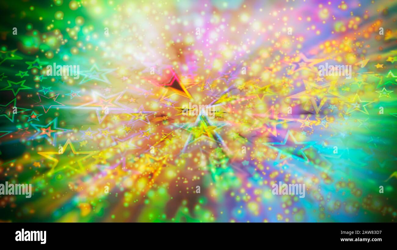 abstract holiday background lines spots stars geometry purple green ...