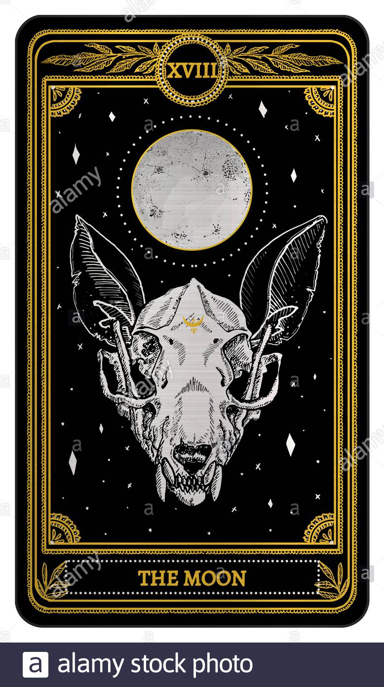 Moon Tarot Card Stock Photos & Moon Tarot Card Stock Images - Alamy