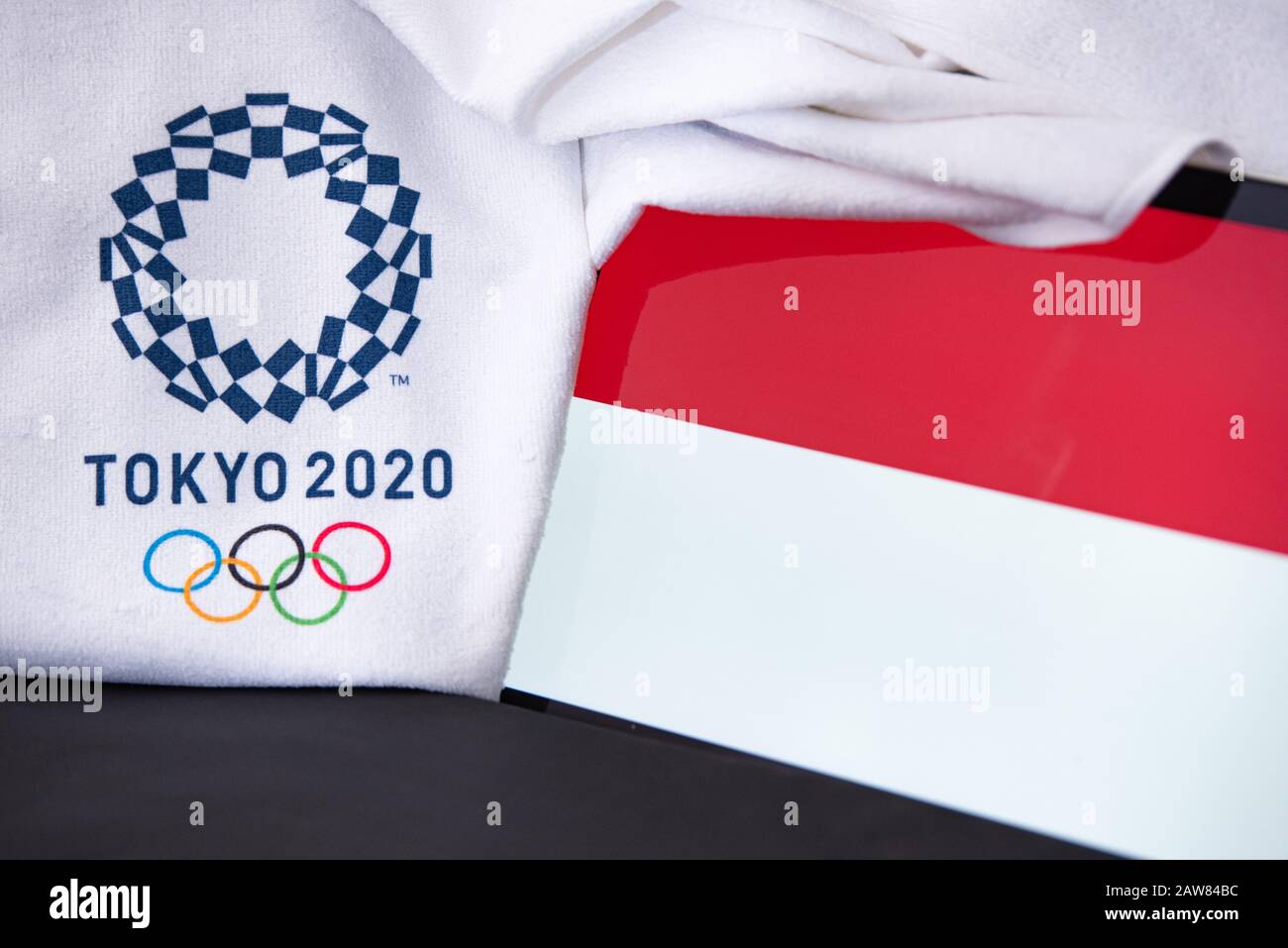 TOKYO, JAPAN, FEBRUARY. 8. 2020: Monaco at summer olympic game in Tokyo ...
