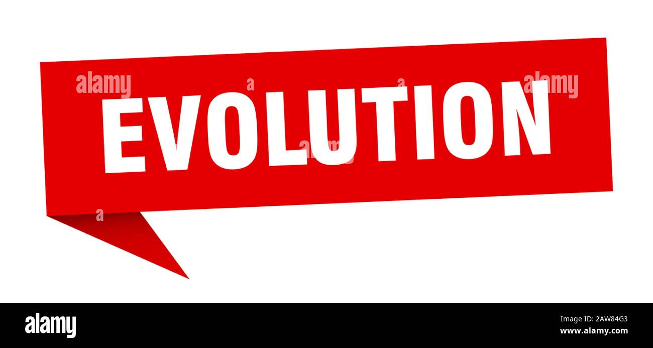evolution speech bubble. evolution ribbon sign. evolution banner Stock ...