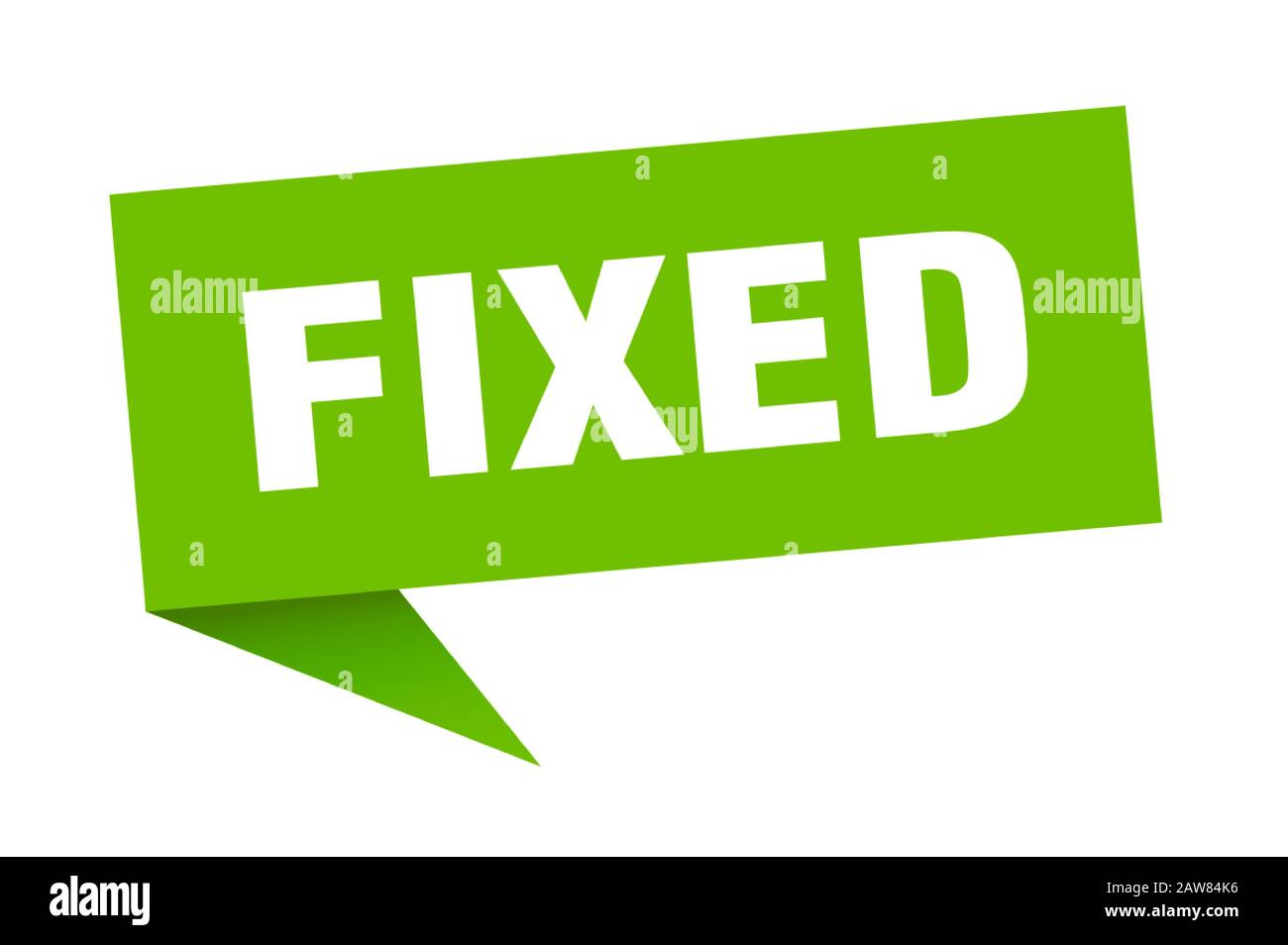 fixed speech bubble. fixed ribbon sign. fixed banner Stock Vector Image ...