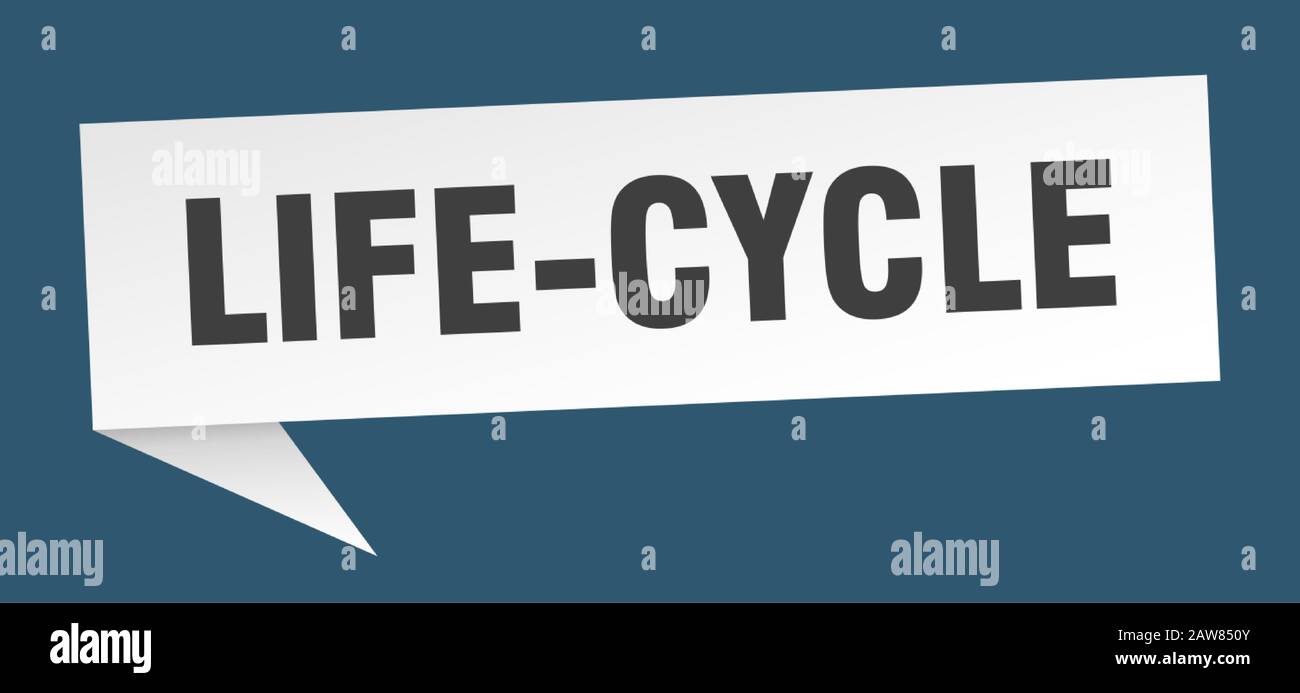 life-cycle speech bubble. life-cycle ribbon sign. life-cycle banner ...