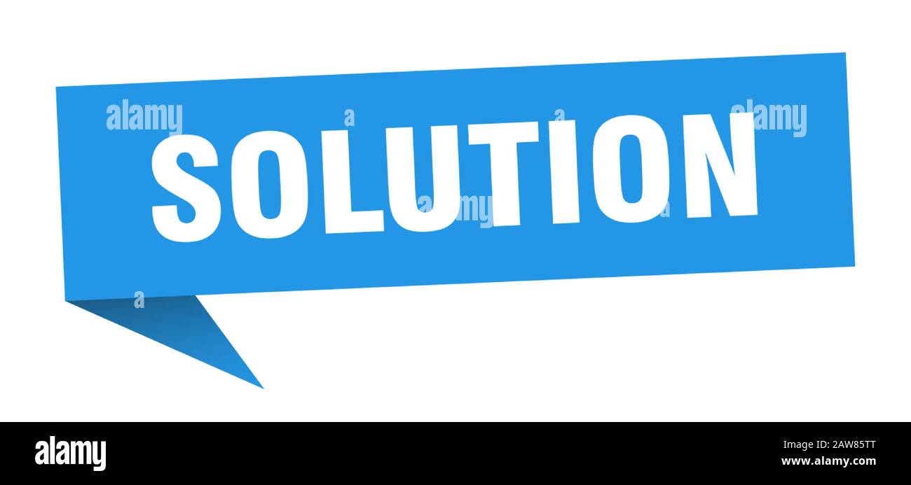 solution speech bubble. solution ribbon sign. solution banner Stock ...