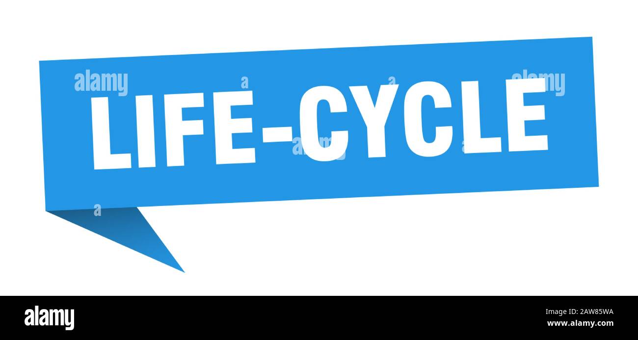 life-cycle speech bubble. life-cycle ribbon sign. life-cycle banner ...