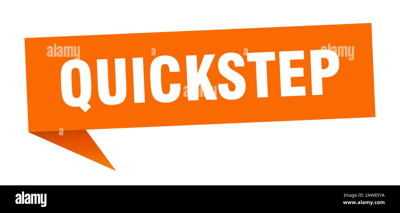 quickstep speech bubble. quickstep ribbon sign. quickstep banner Stock ...