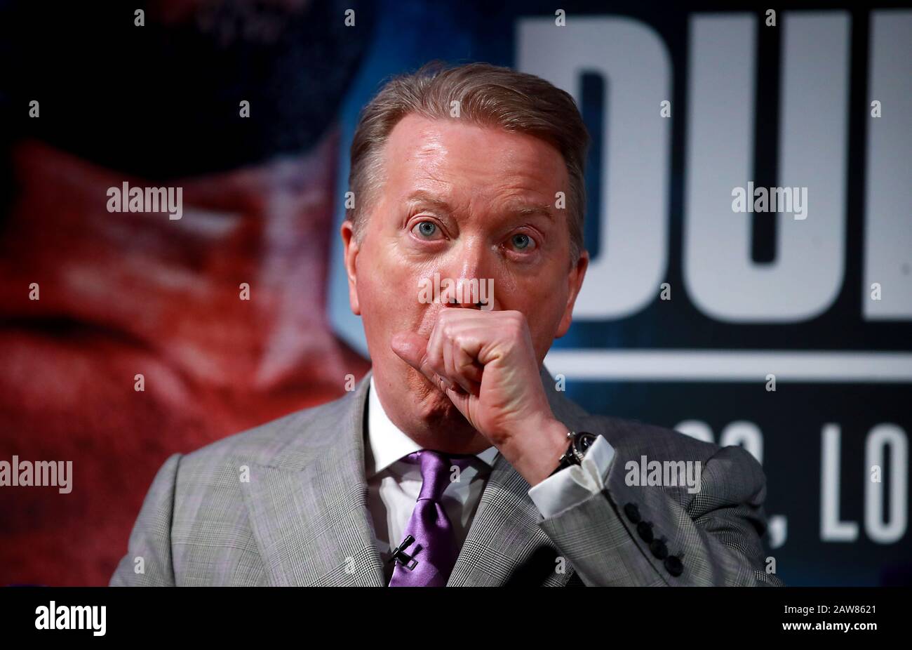 Frank Warren during the press conference at BT Tower, London Stock ...