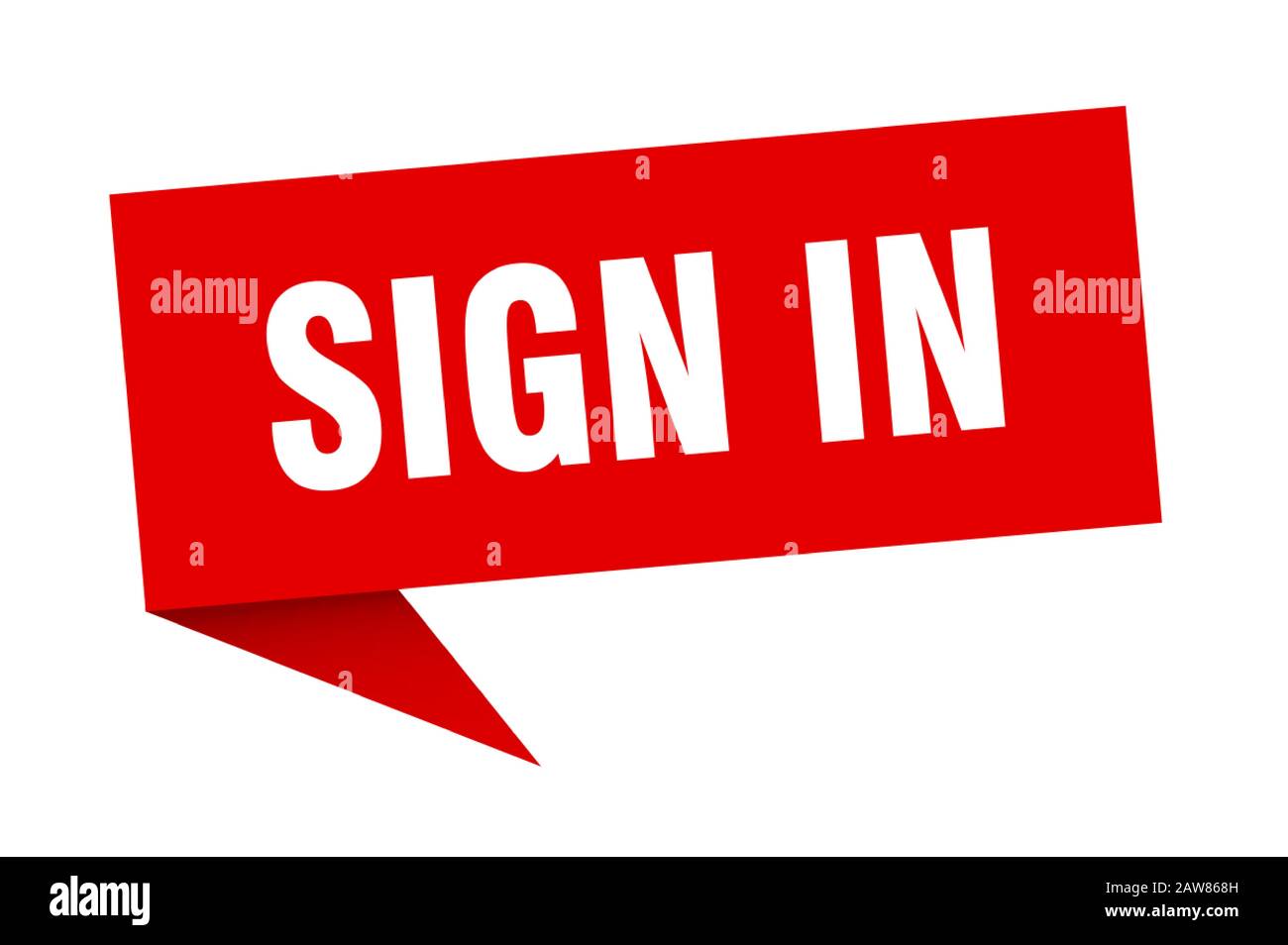 sign in speech bubble. sign in ribbon sign. sign in banner Stock Vector ...