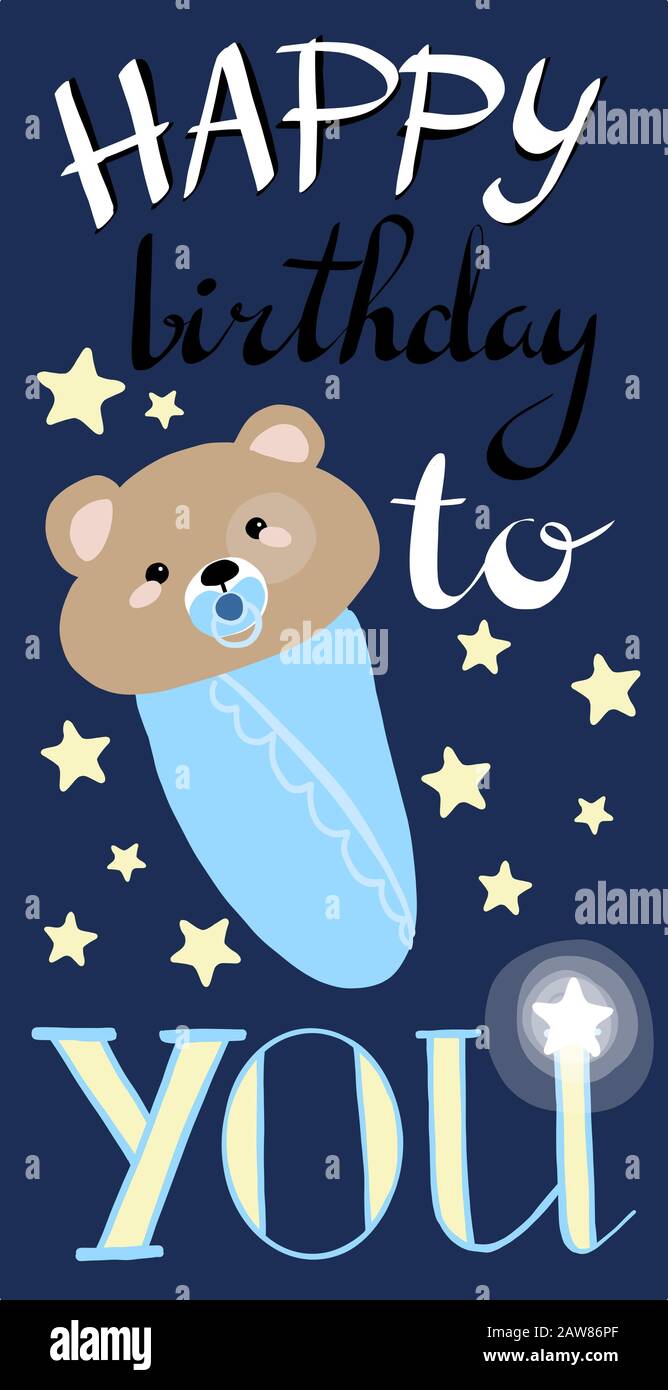 Birthday card design cute Stock Vector Images - Alamy