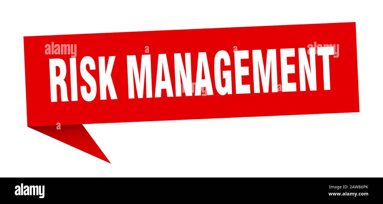 risk management speech bubble. risk management ribbon sign. risk ...
