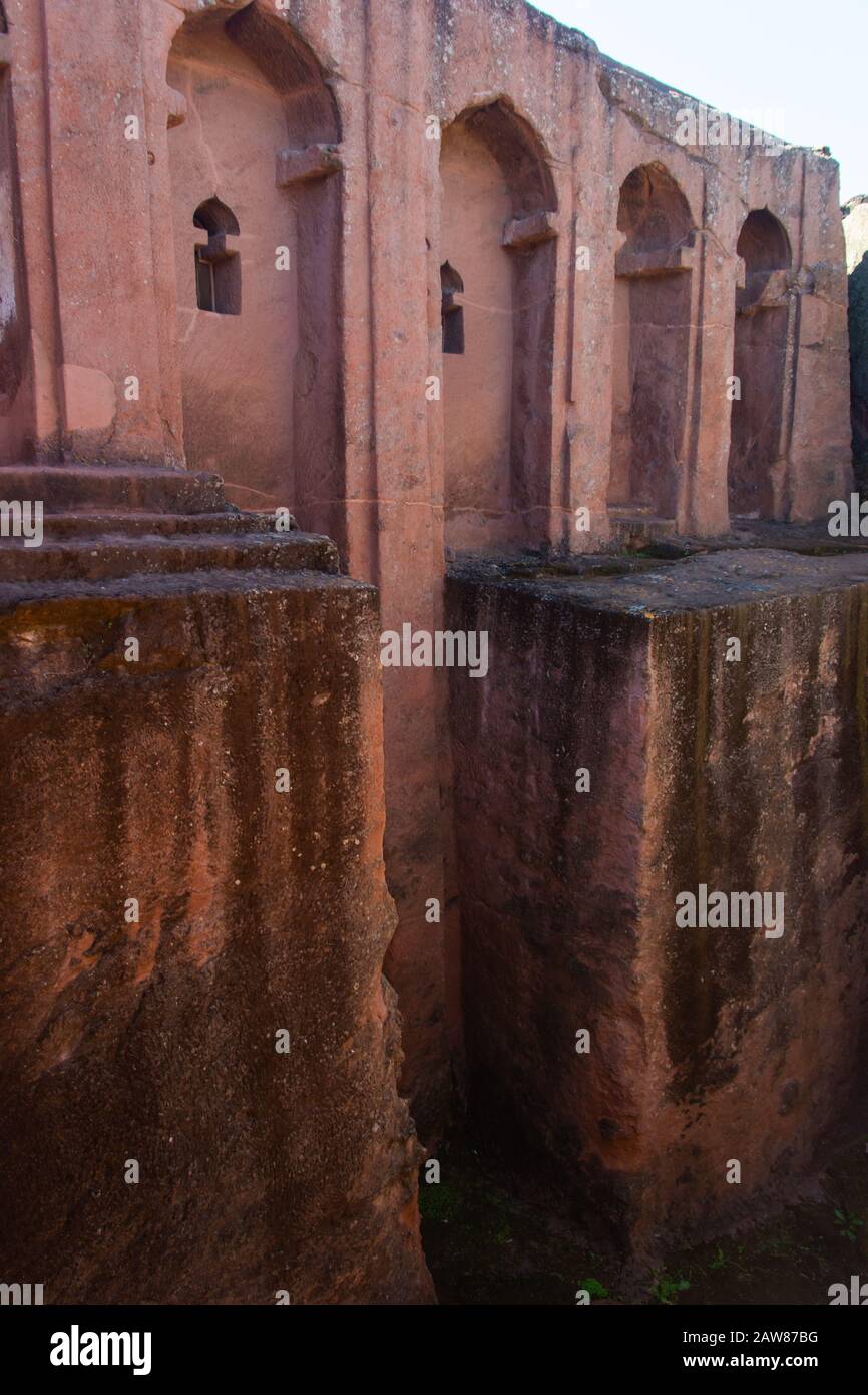 View on underground churches in Lalibela, Ethiopia Stock Photo - Alamy
