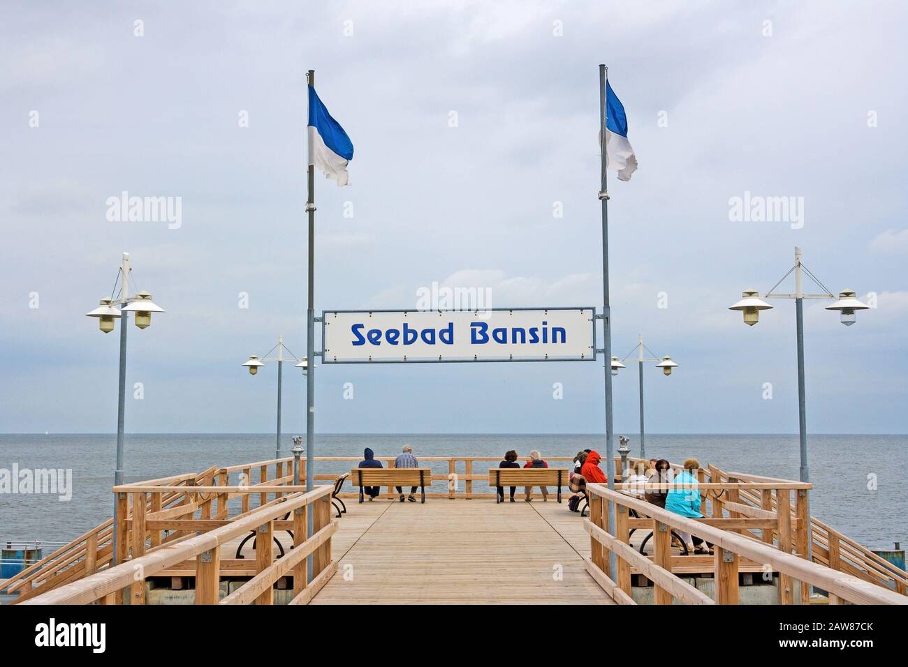 Bansin, Usedom, Germany - June 27, 2012: Pier of the baltic sea spa ...