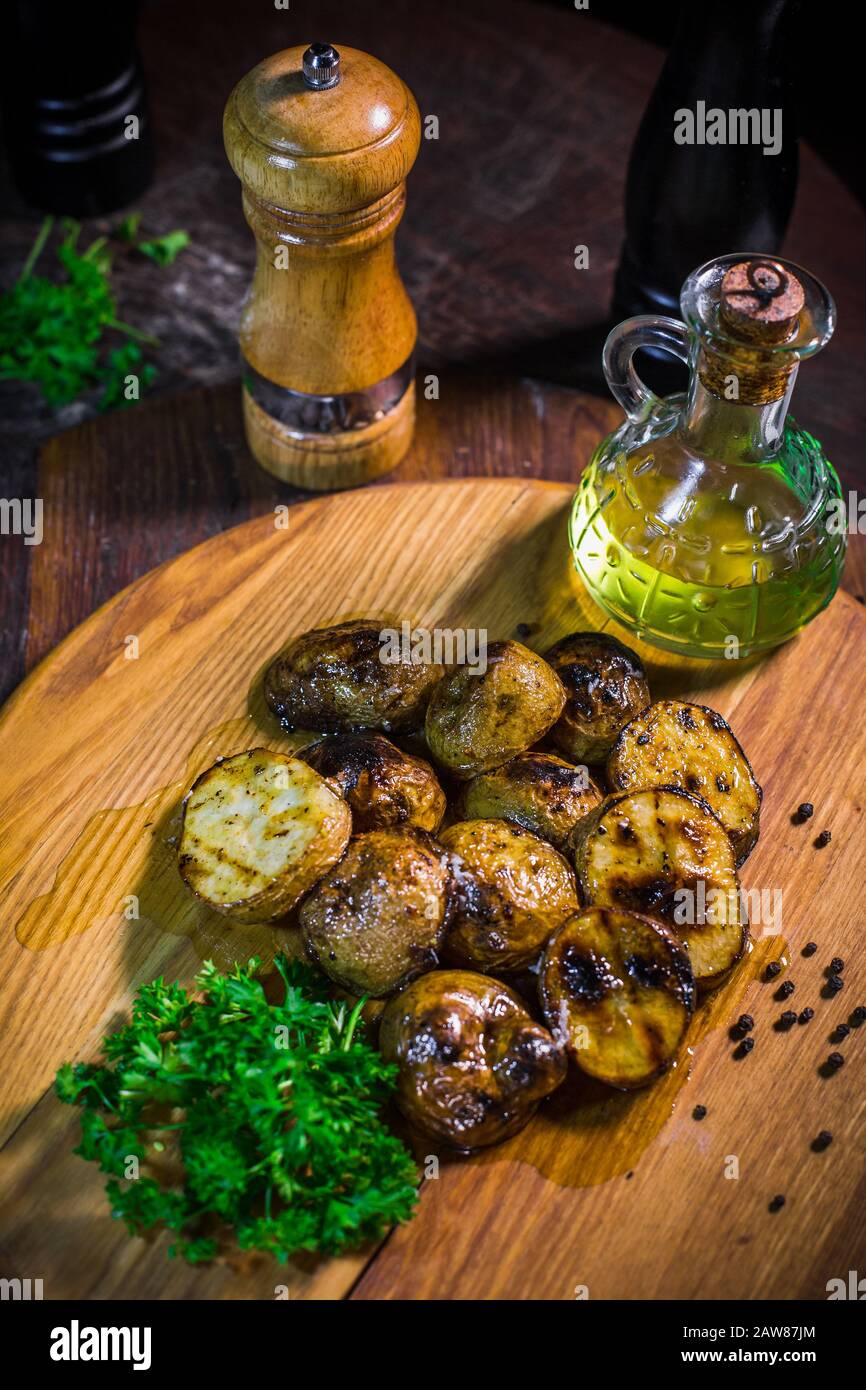 Homemade baked filled potatoes hi-res stock photography and images - Alamy