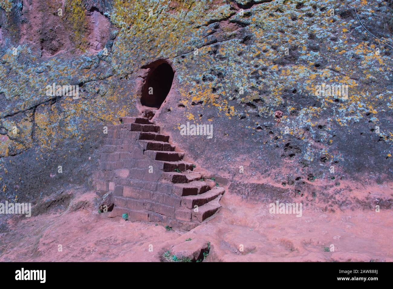 Facade of the underground church in Lalibela, Ethiopia Stock Photo - Alamy