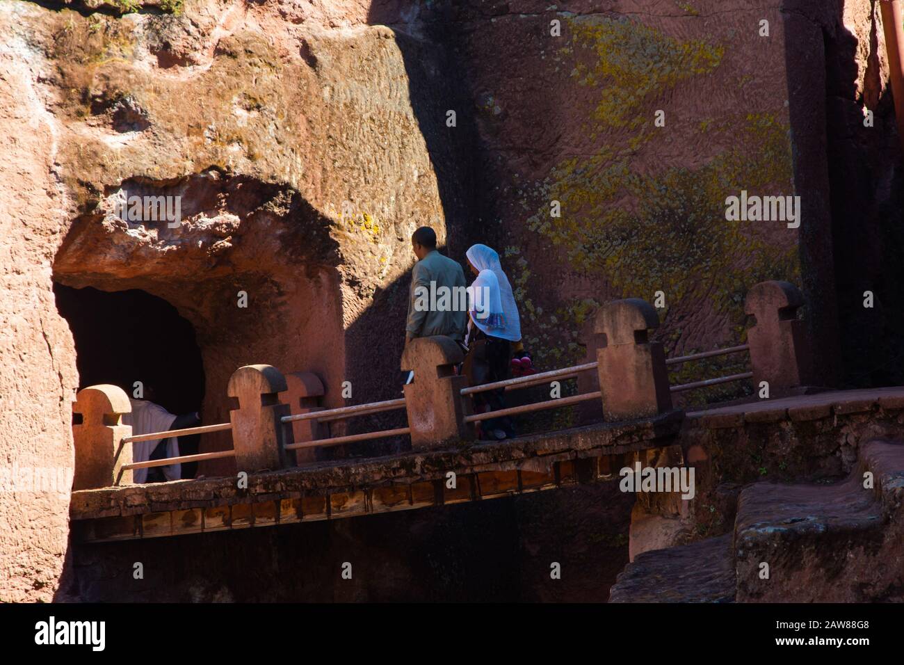 Lalibela, Ethiopia - Nov 2018: View on underground churches in Lalibela ...