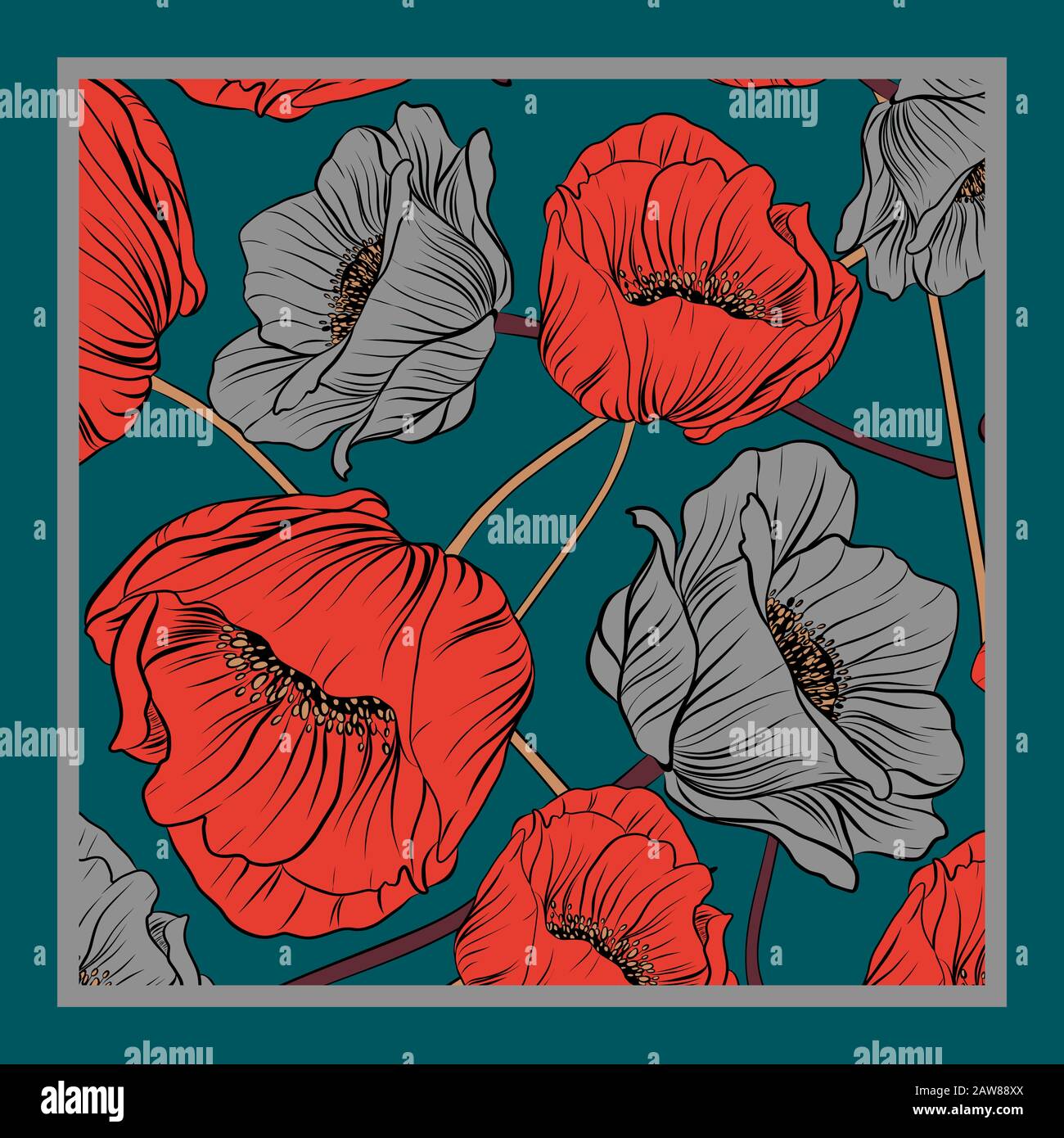 Delicate motifs of leaves Stock Vector Images - Alamy