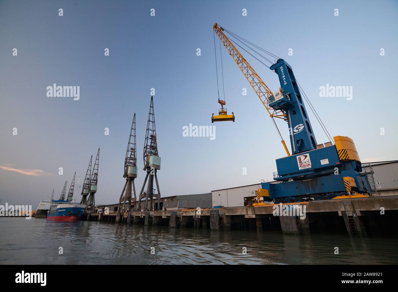 Dockside cranes Stock Photo - Alamy