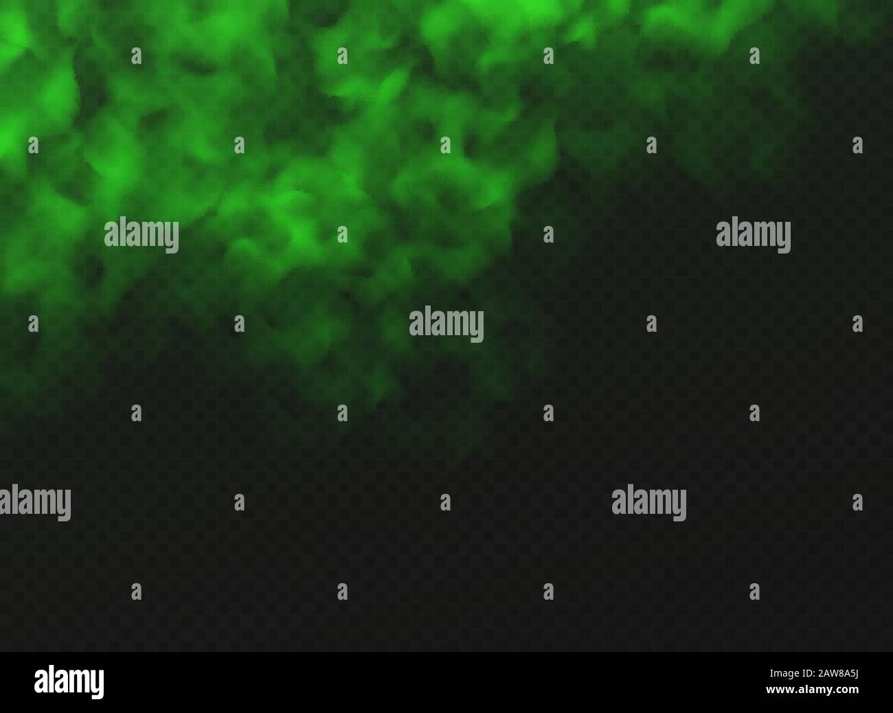 Green fog, bad smell or toxic smoke cloud isolated on transparent ...