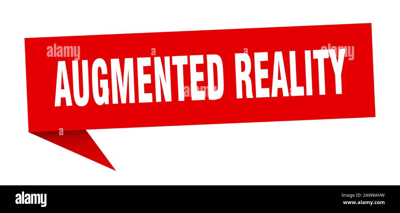 augmented reality speech bubble. augmented reality ribbon sign ...