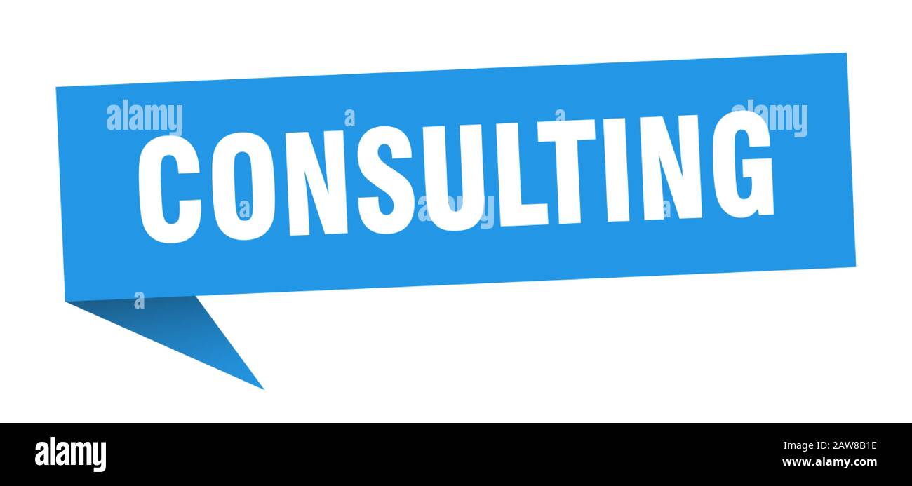 consulting speech bubble. consulting ribbon sign. consulting banner ...
