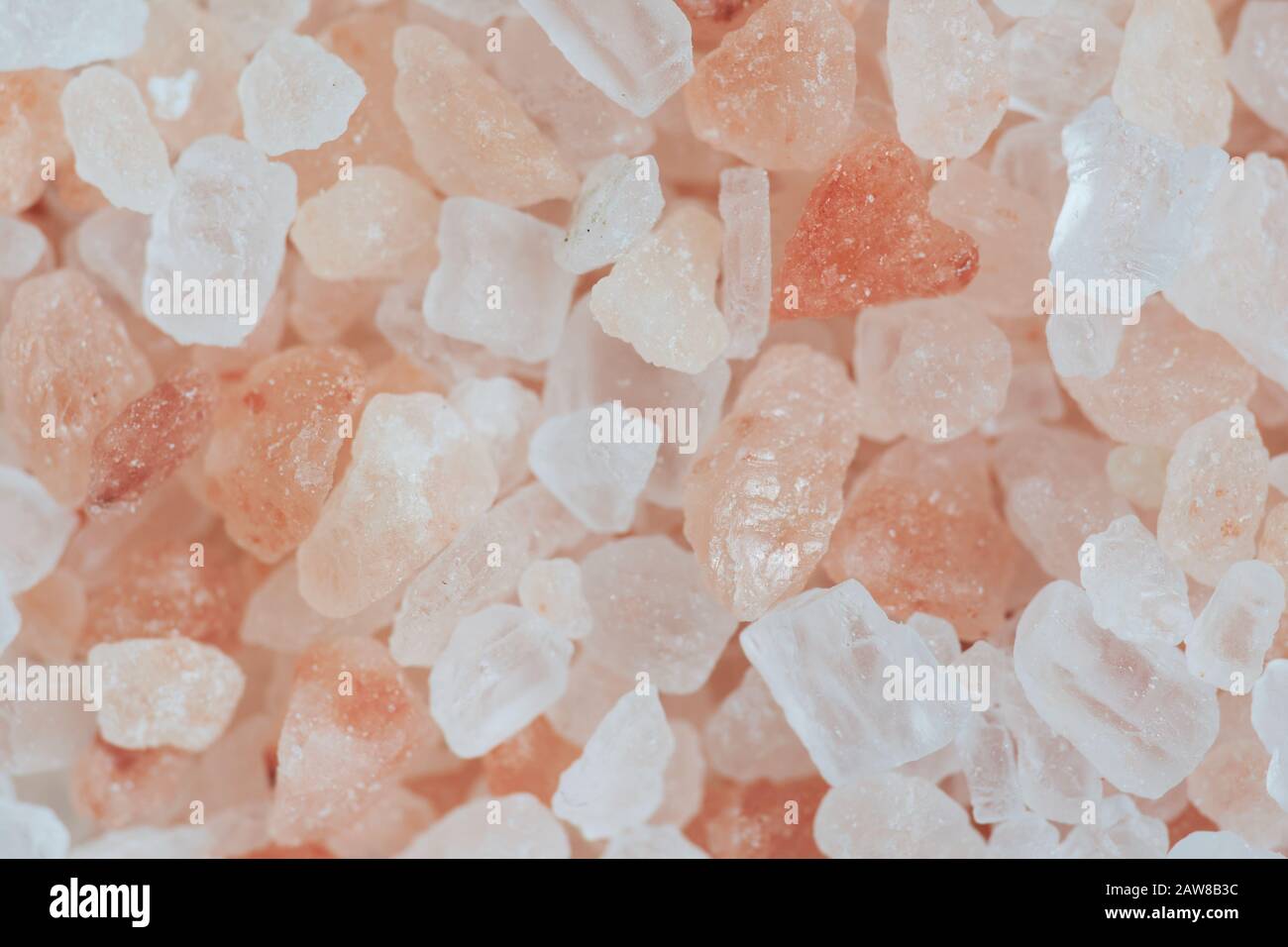 Macro photography of shiny Himalaya salt gems Stock Photo - Alamy