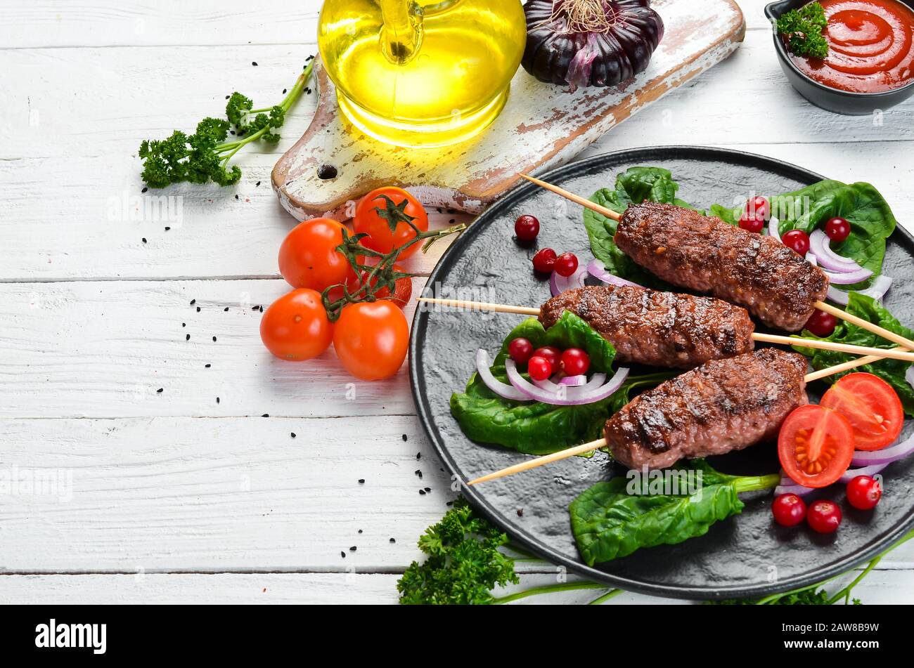 Kebab. Traditional middle eastern, arabic or mediterranean meat kebab ...