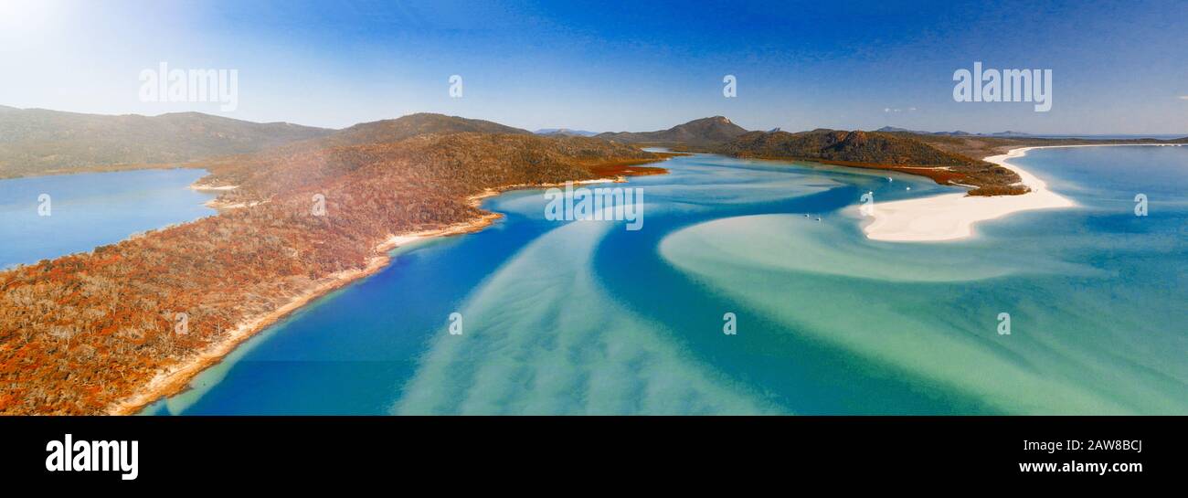Aerial view whitehaven beach from hi-res stock photography and images ...