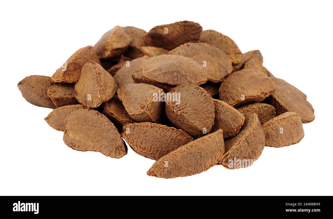 Group of Brazil nuts isolated on a white background Stock Photo - Alamy