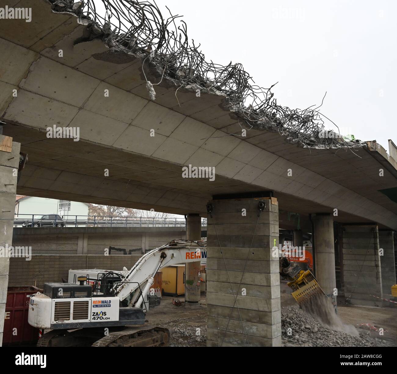 Potsdam, Germany. 07th Feb, 2020. The first demolition work is already ...