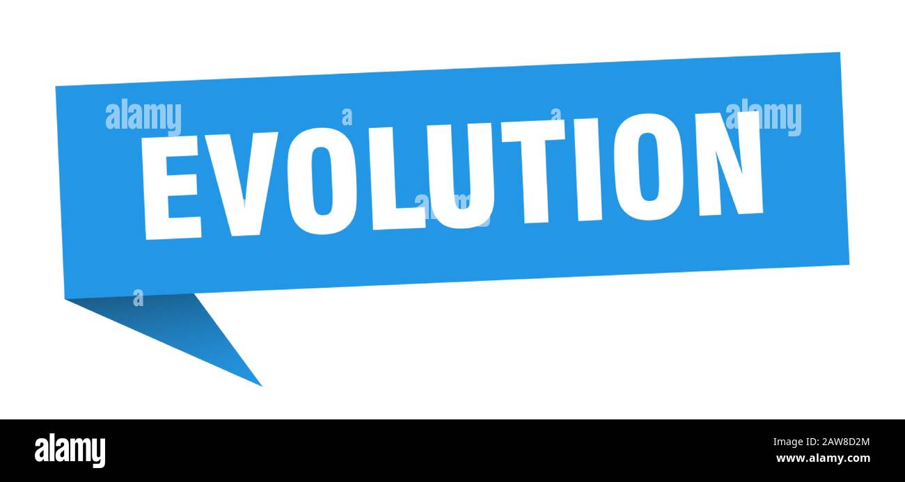 evolution speech bubble. evolution ribbon sign. evolution banner Stock ...