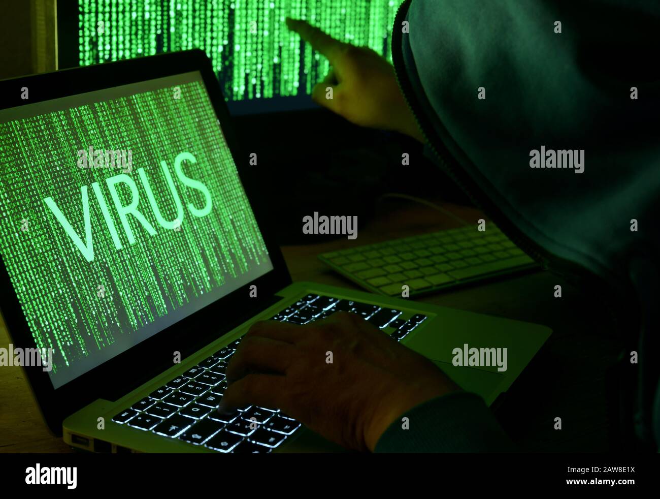 hacker computer virus screens Stock Photo - Alamy