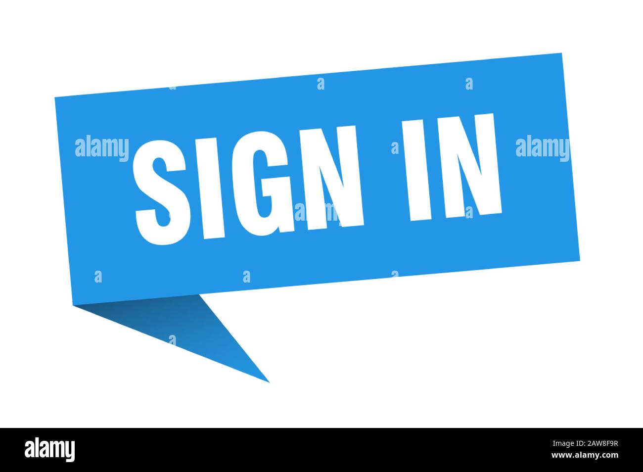 sign in speech bubble. sign in ribbon sign. sign in banner Stock Vector ...