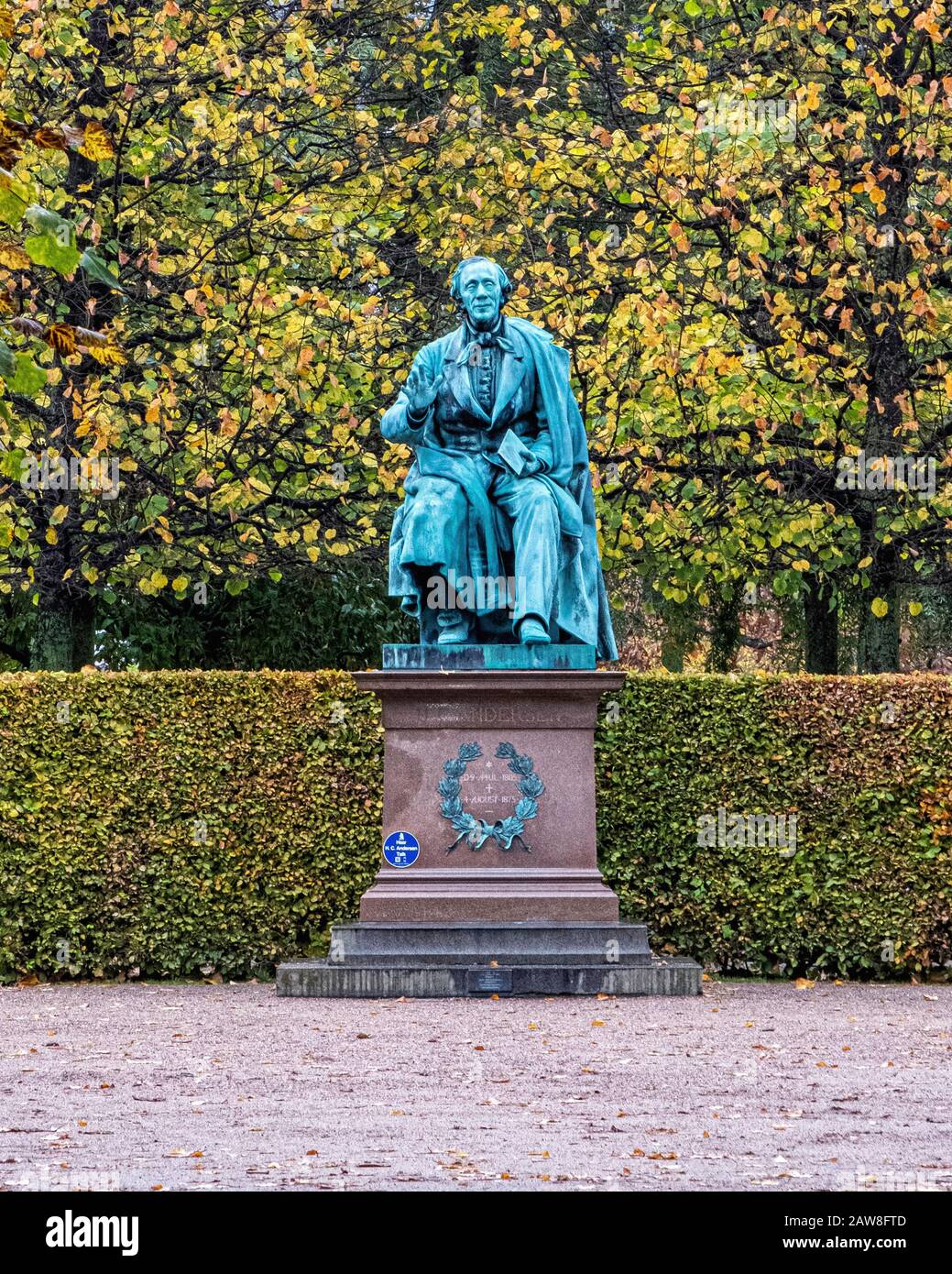 Bronze sculpture of author Hans Christian Andersen by Sculptor August ...