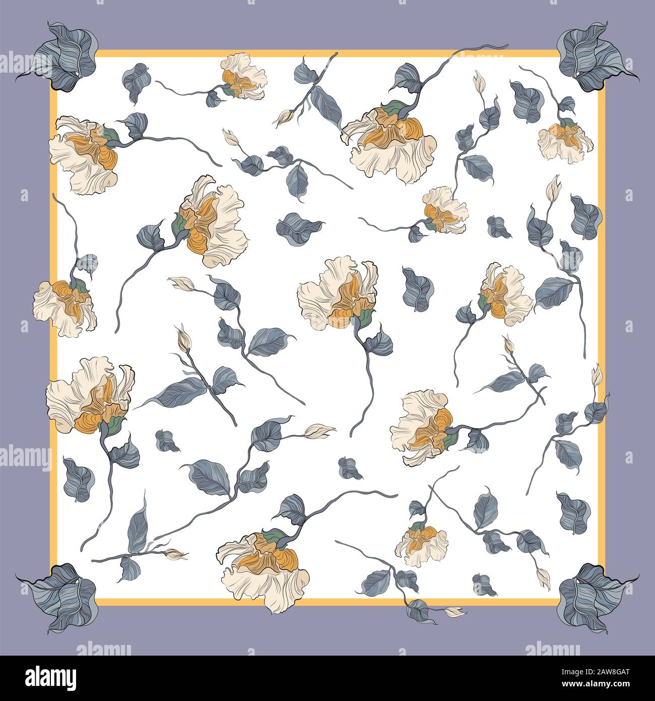 Silk scarf pattern hi-res stock photography and images - Alamy