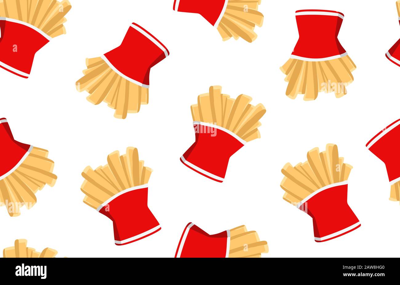 Hand draw french fries. Doodle french fries seamless pattern background ...