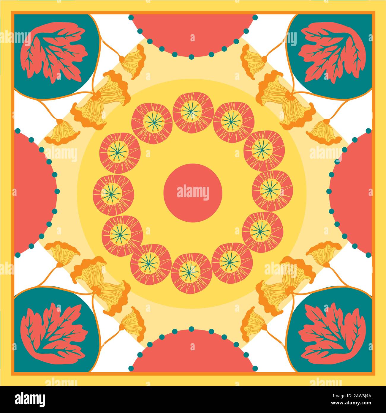 Card, bandana print, kerchief design, napkin. Ready for print Stock ...