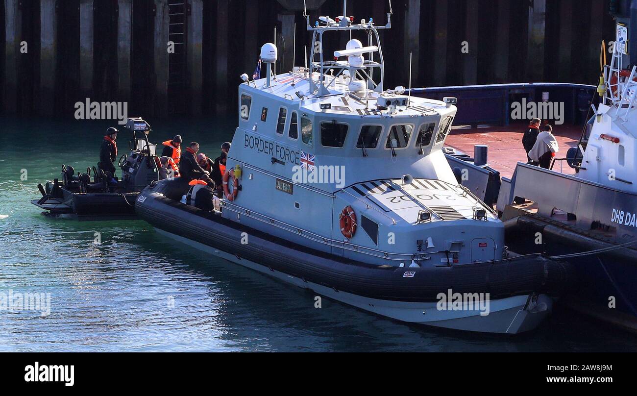 A border force boat returns hi-res stock photography and images - Alamy