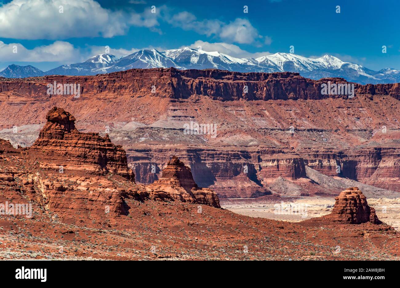 Trachyte Point Plateau cliffs, Henry Mountains, view from Bicentennial ...