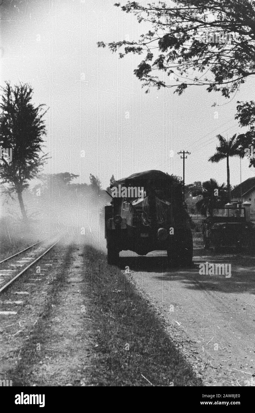 Action Weleri [armored (artillery tractor) runs along a tram or train ...