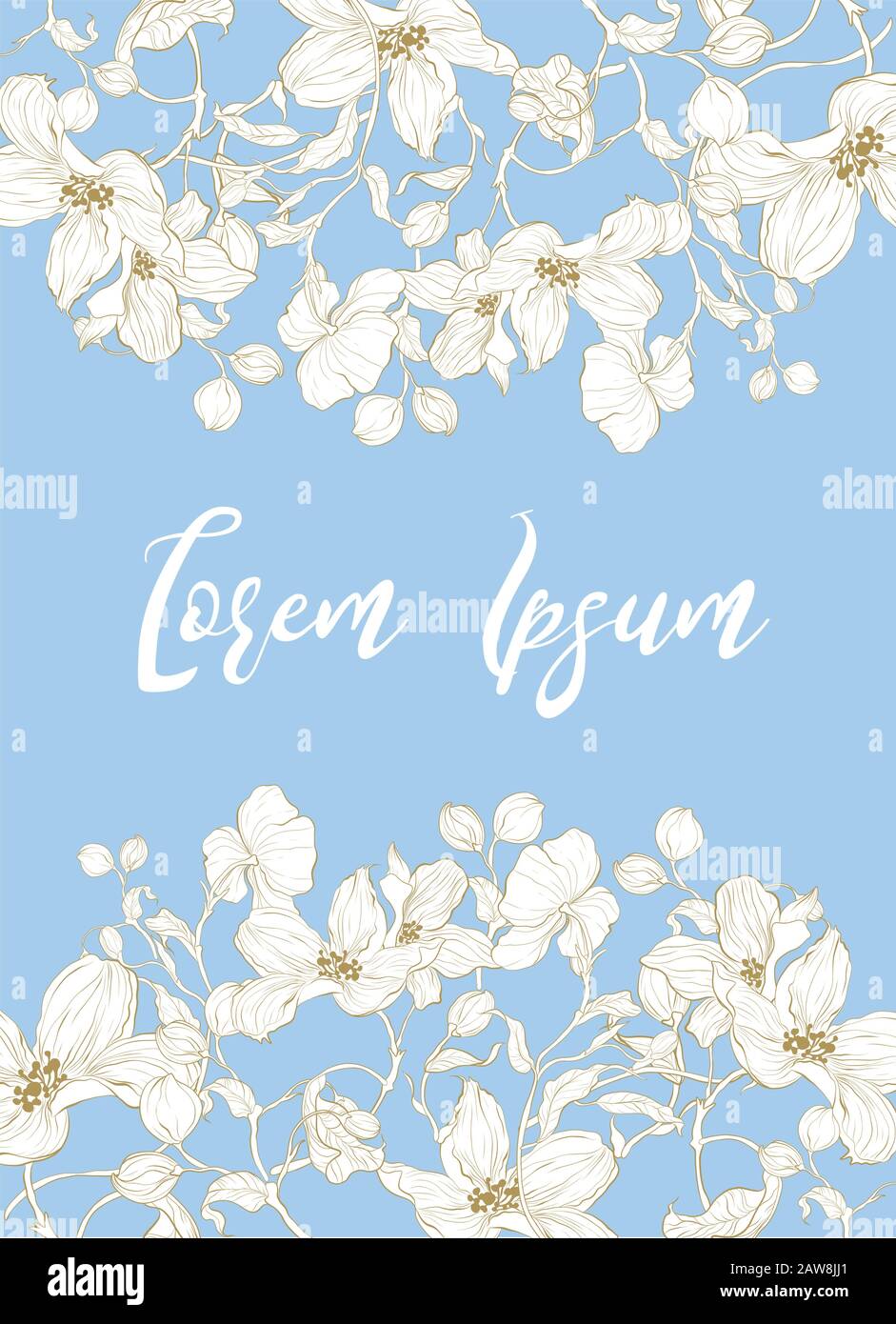 Vector decorative wedding invite. Postcard elegant template Stock ...