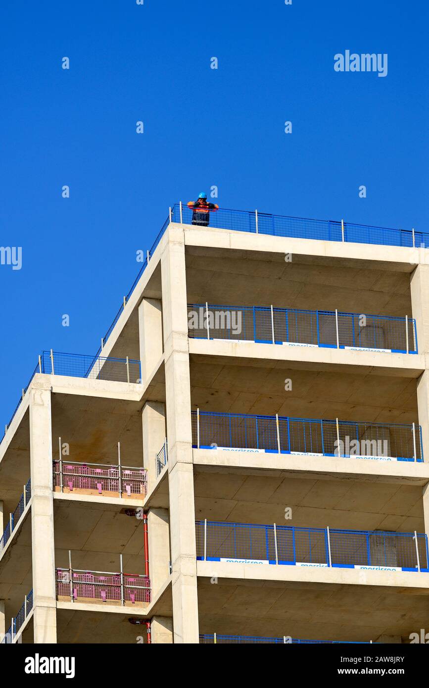 London, England, UK. Building under construction on the Victoria ...