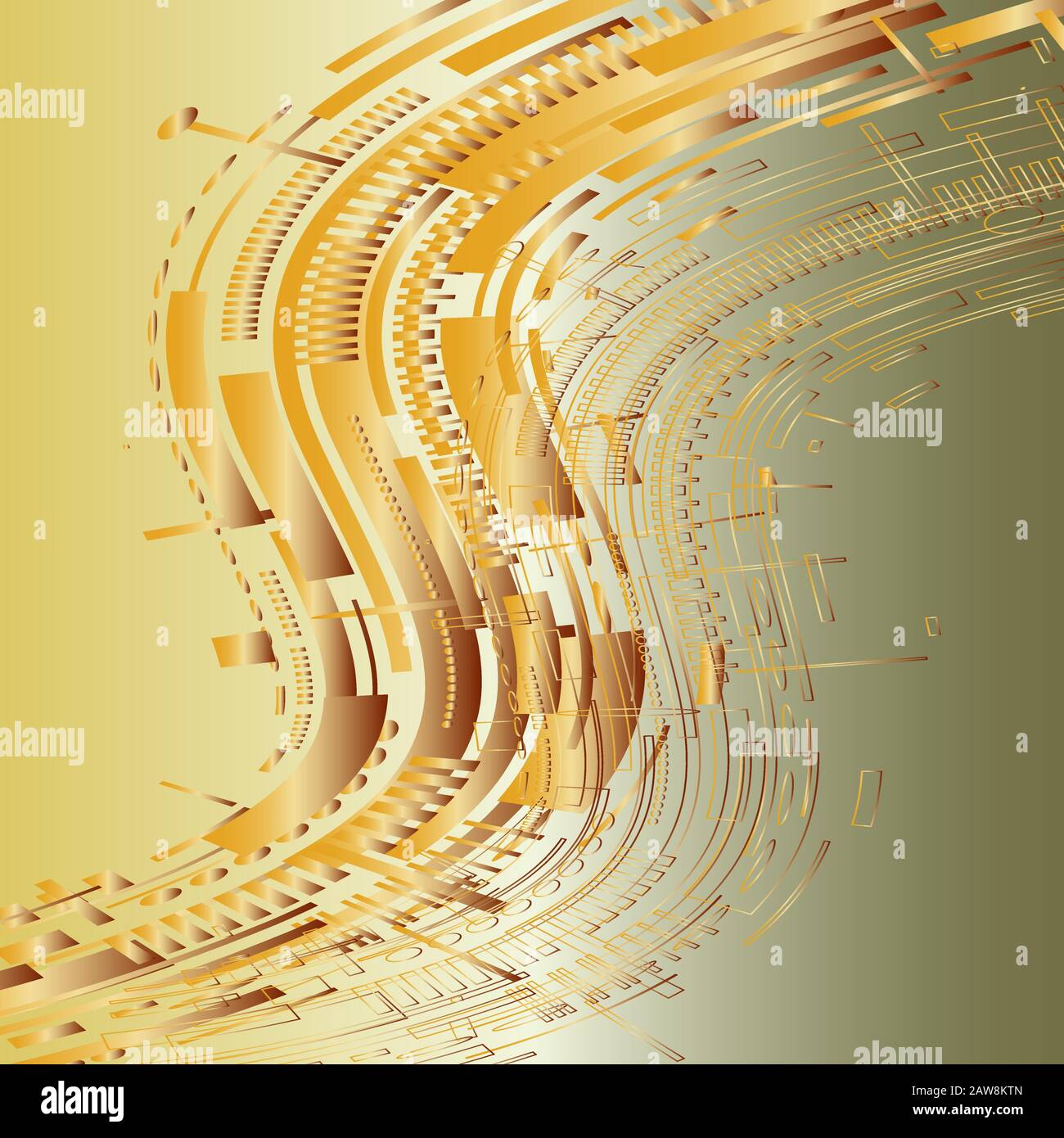 Waves drawing geometric shapes Stock Vector Images - Alamy