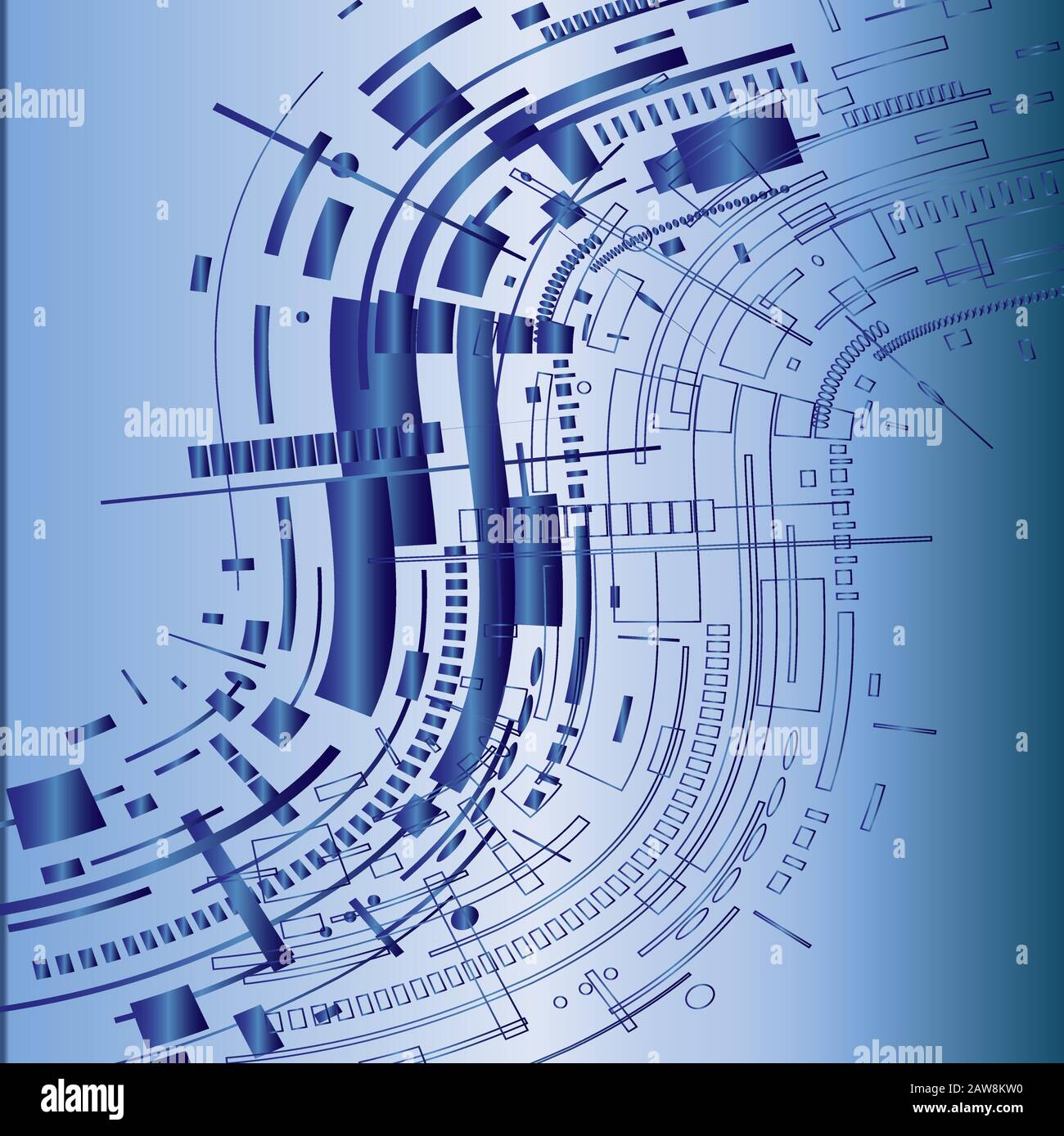 Waves drawing geometric shapes Stock Vector Images - Alamy