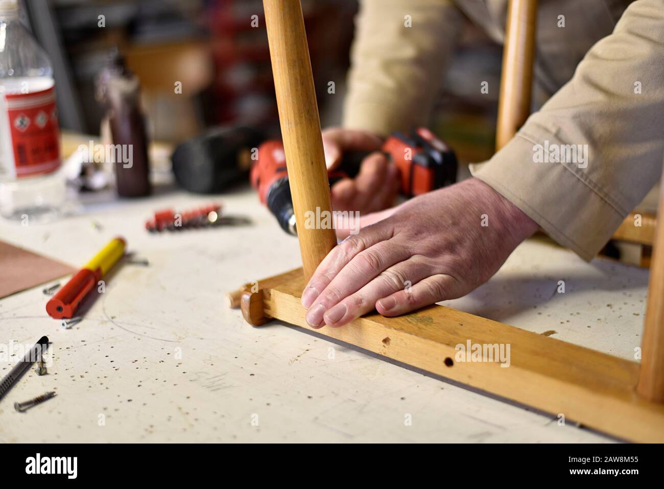Carpenter work chair hi-res stock photography and images - Alamy