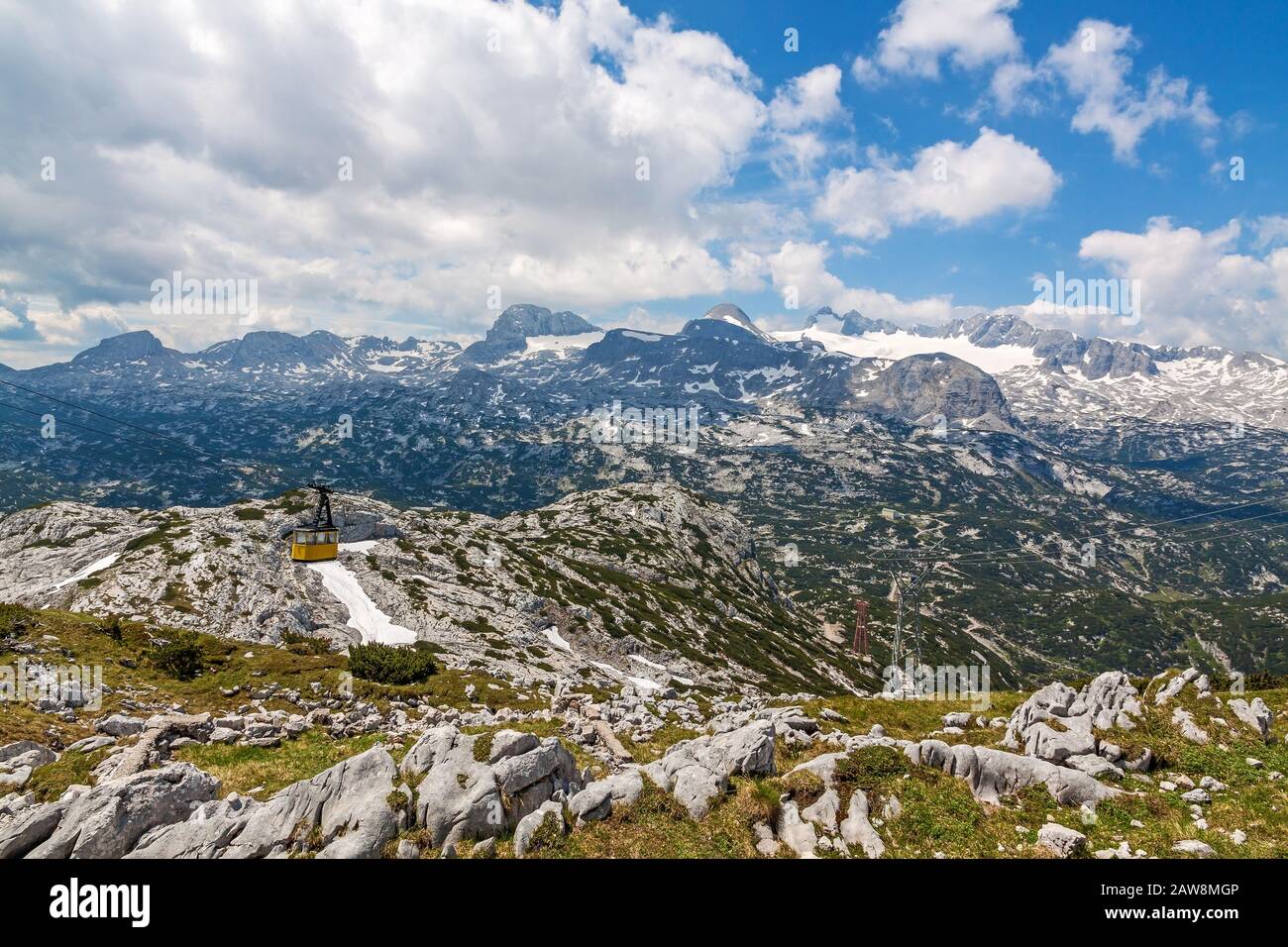 On top of Dachstein mountains, a famous tourist destination of ...